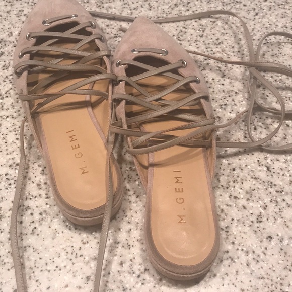 M. Gemi | Shoes | Mgemi Laceup Grey Flats | Poshmark
